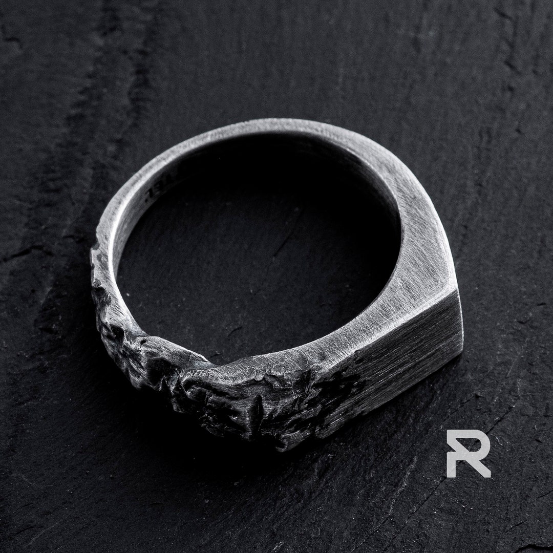 LAVA Guy Rings Silver Collection – Black and Wide Sterling Silver Rings ...