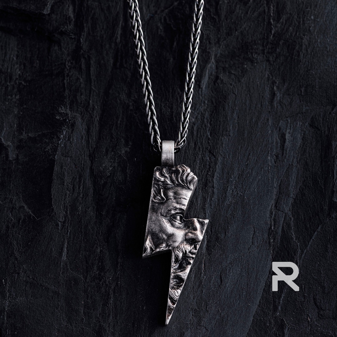 SILVER ZEUS PENDANT, Religious Necklace, Meaningful Necklace, Zeus ...