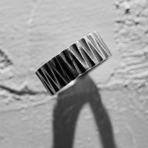 Silver Textured Ring - A Stylish Accessory for Any Occasion - Etsy