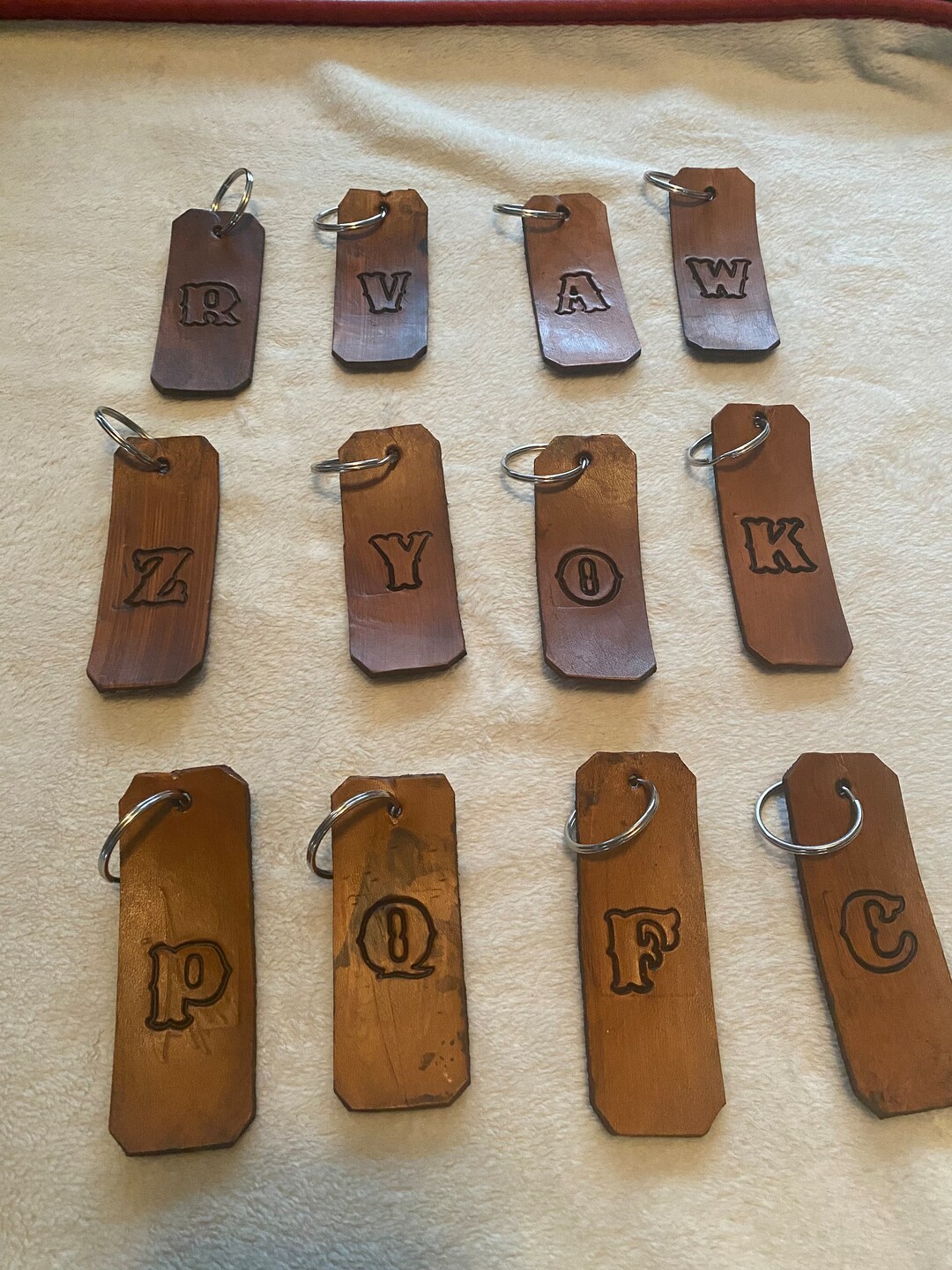 Lettered Key Chains - Etsy