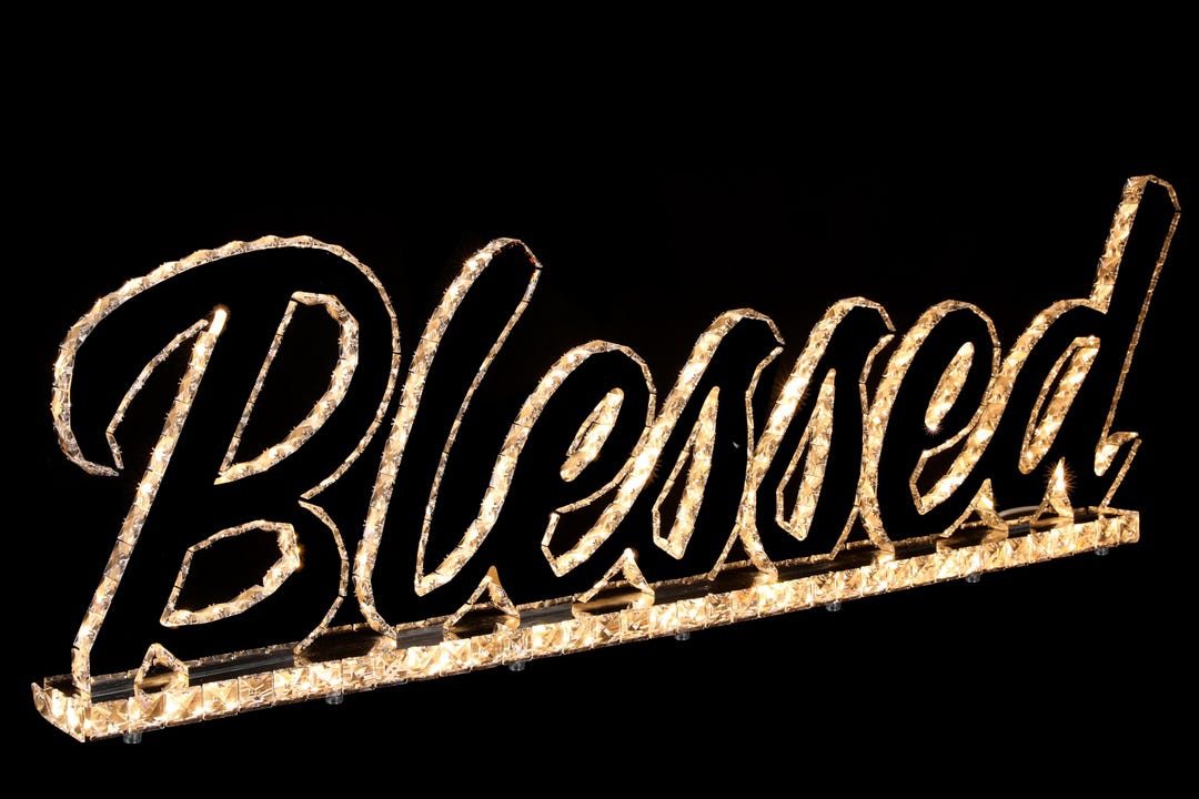 LED Crystal Accent Light Blessed LED Sign - Etsy