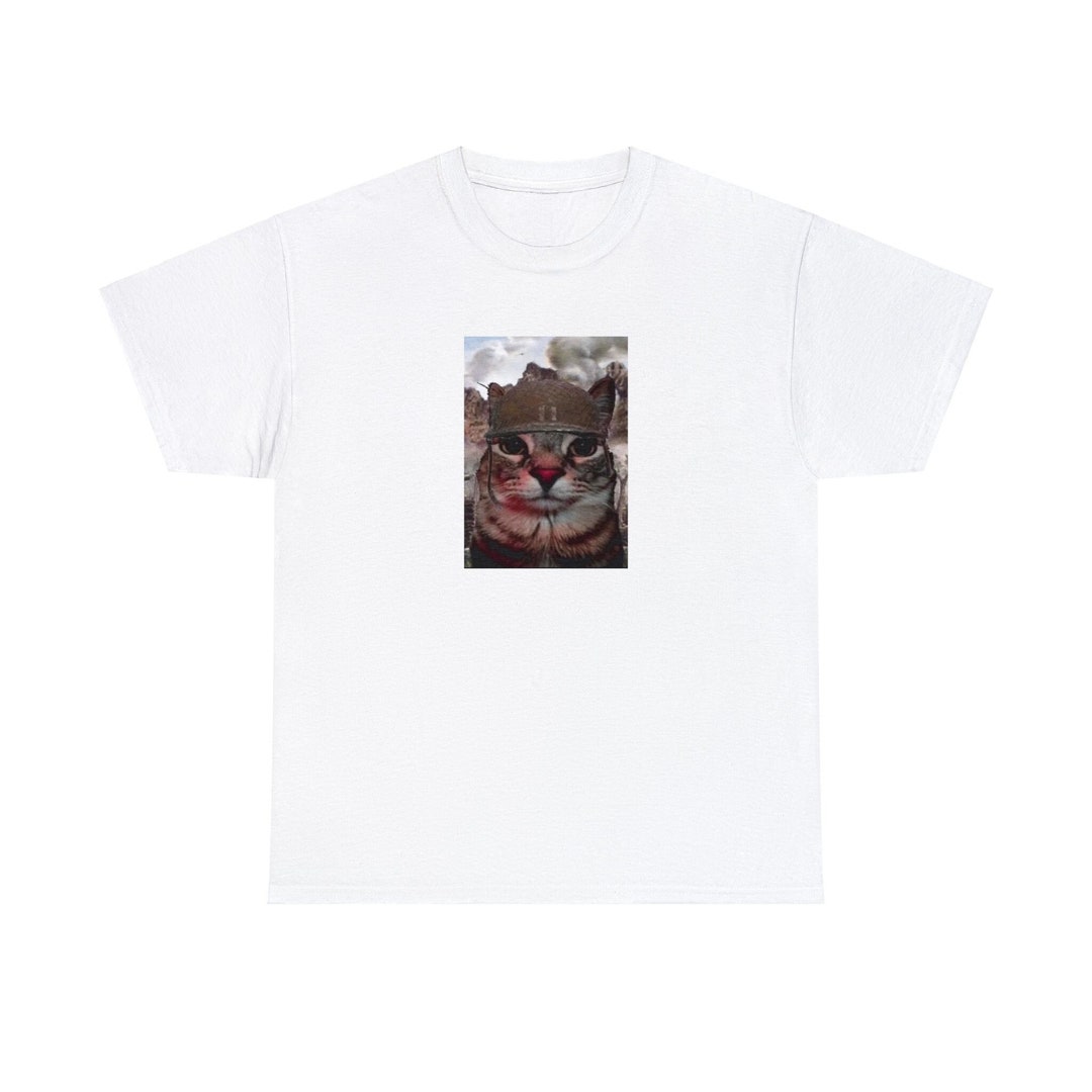 Meme Cat Shirt Funny, Thousand Yard Stare, Internet Meme Lover Gift ...