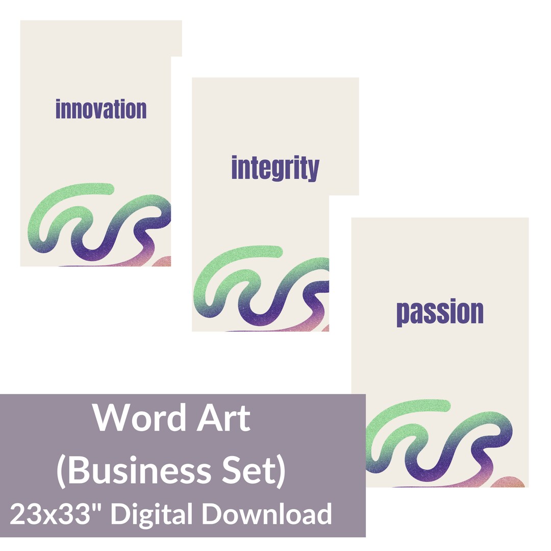 Word Art business Set - Etsy