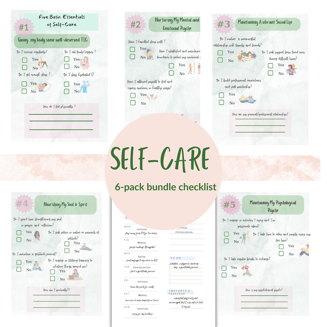 Self-care Guide: Basic Essentials of Self-care, Self-care Weekly ...