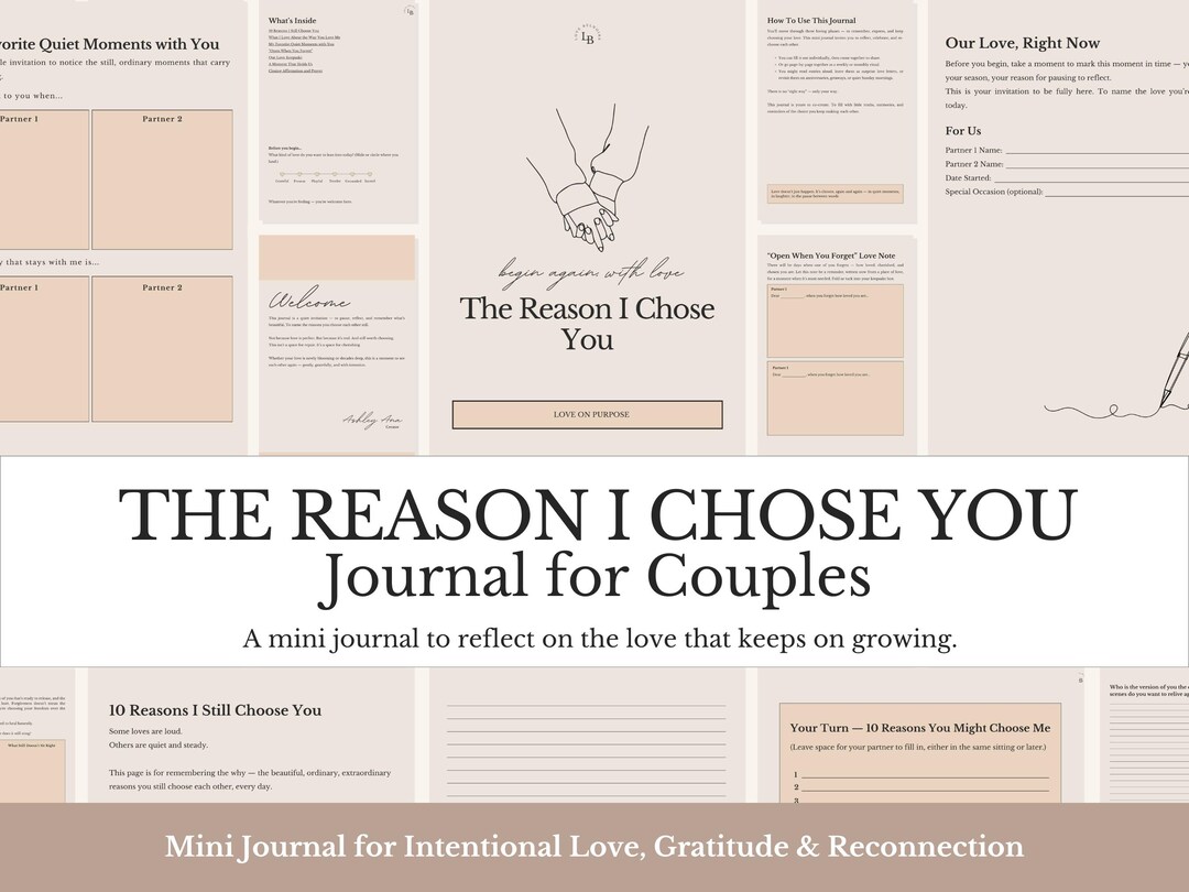 The Reason I Chose You | Dating & Relationship Journal, Couples ...