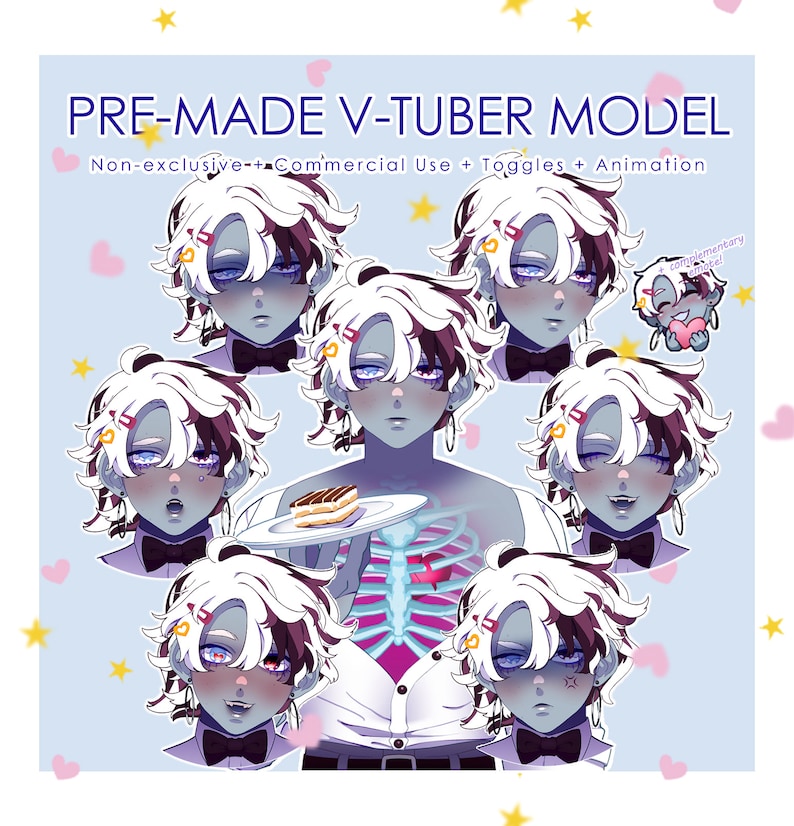 Premade Live2d Vtuber Model for Commercial Use | Non-exclusive ...