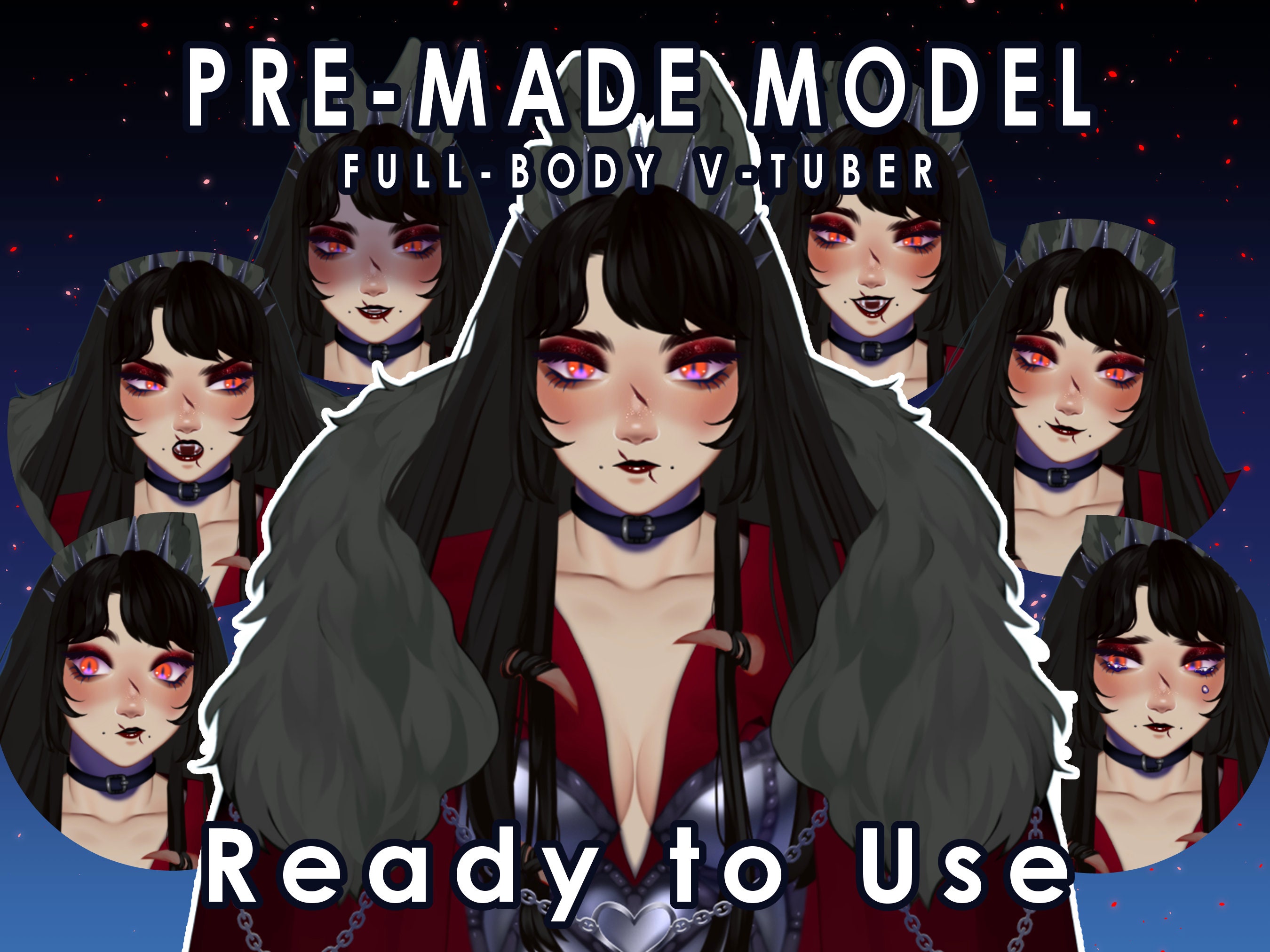 Premade Live2d Vtuber Model for Commercial Use | Non-exclusive | Fullbody | Toggles | Queen of ...