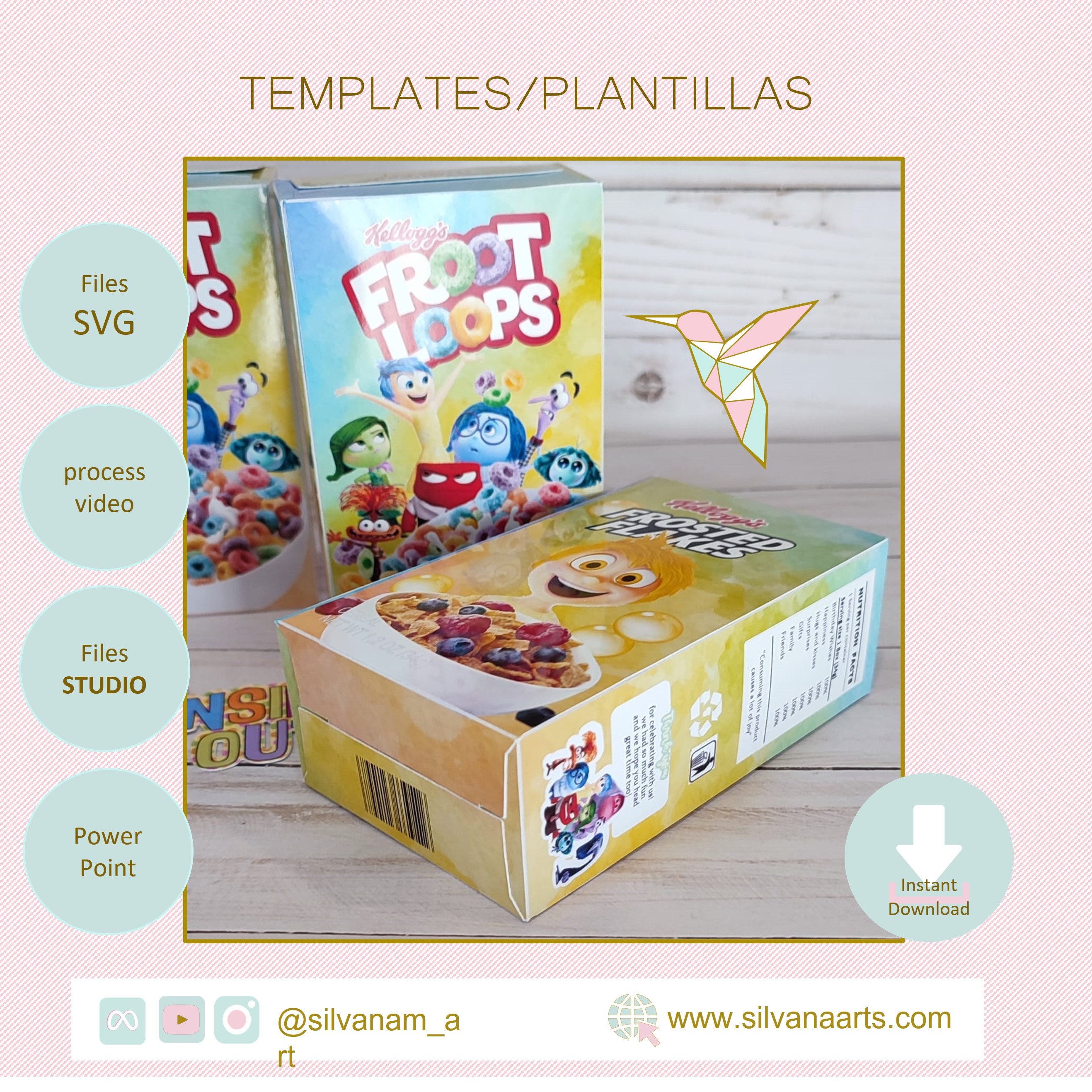 TEMPLATE Mini CEREAL BOX - Etsy