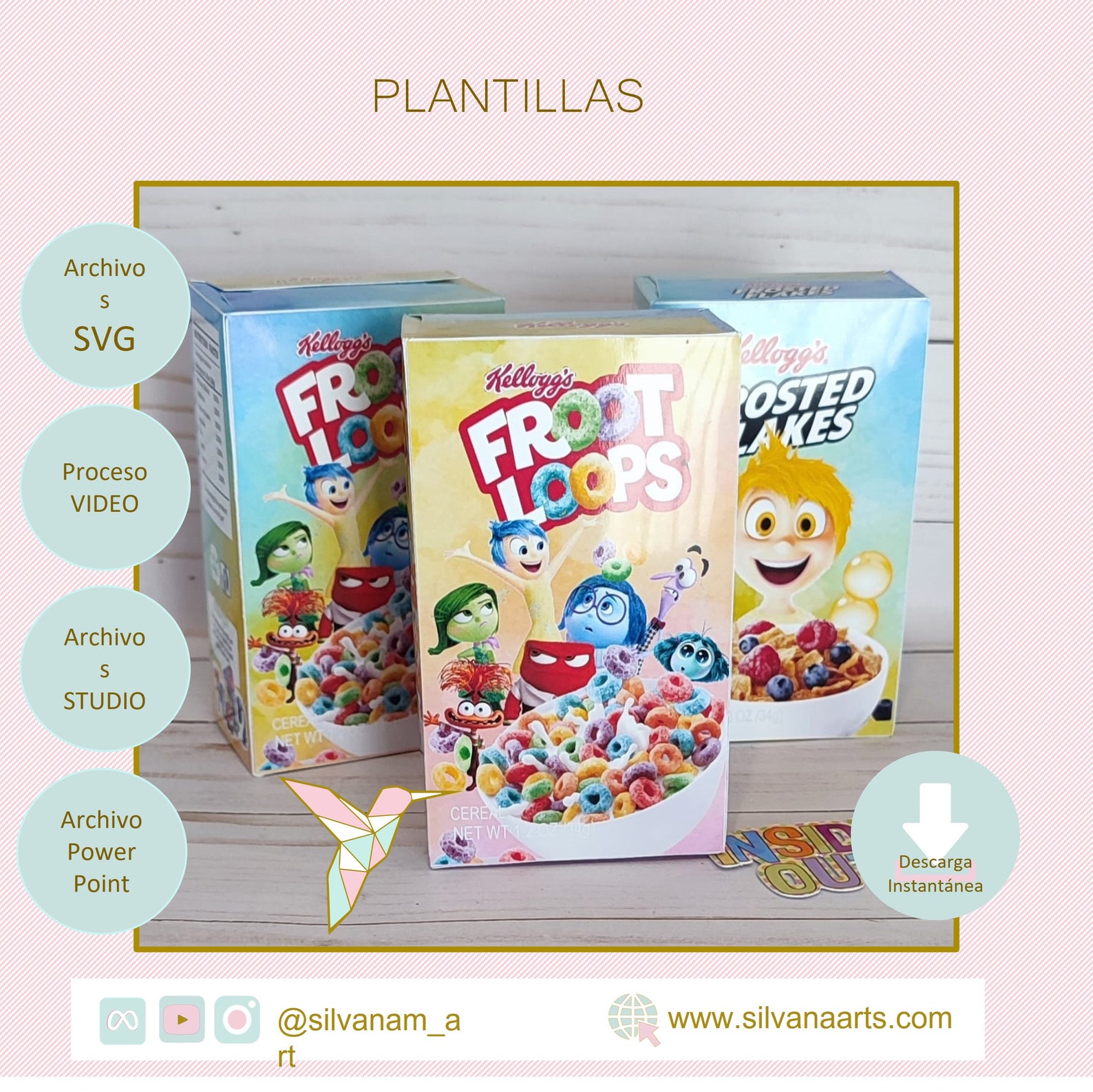 TEMPLATE Mini CEREAL BOX - Etsy