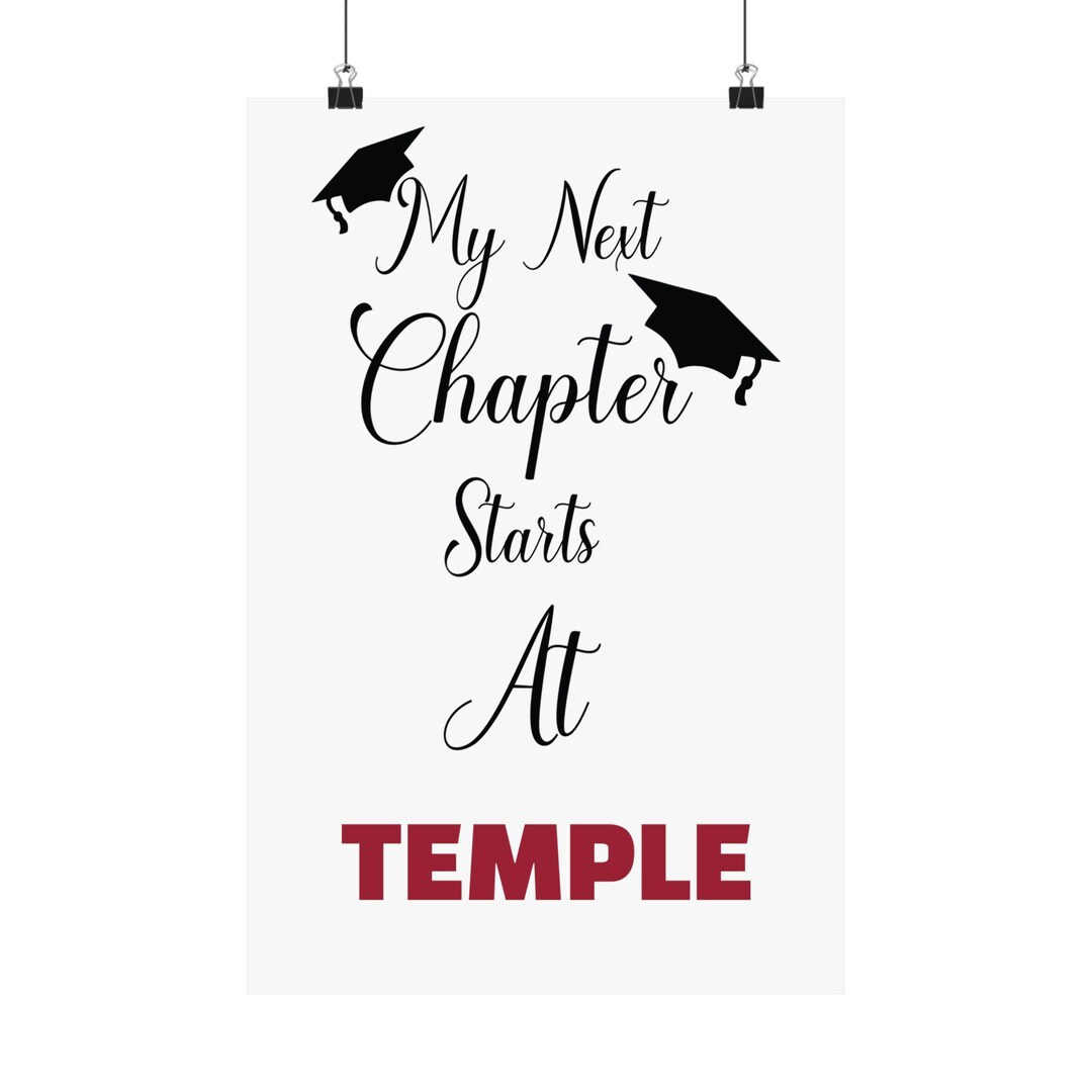 Graduation Poster, My Next Chapter Starts At, Graduation Wall Art ...
