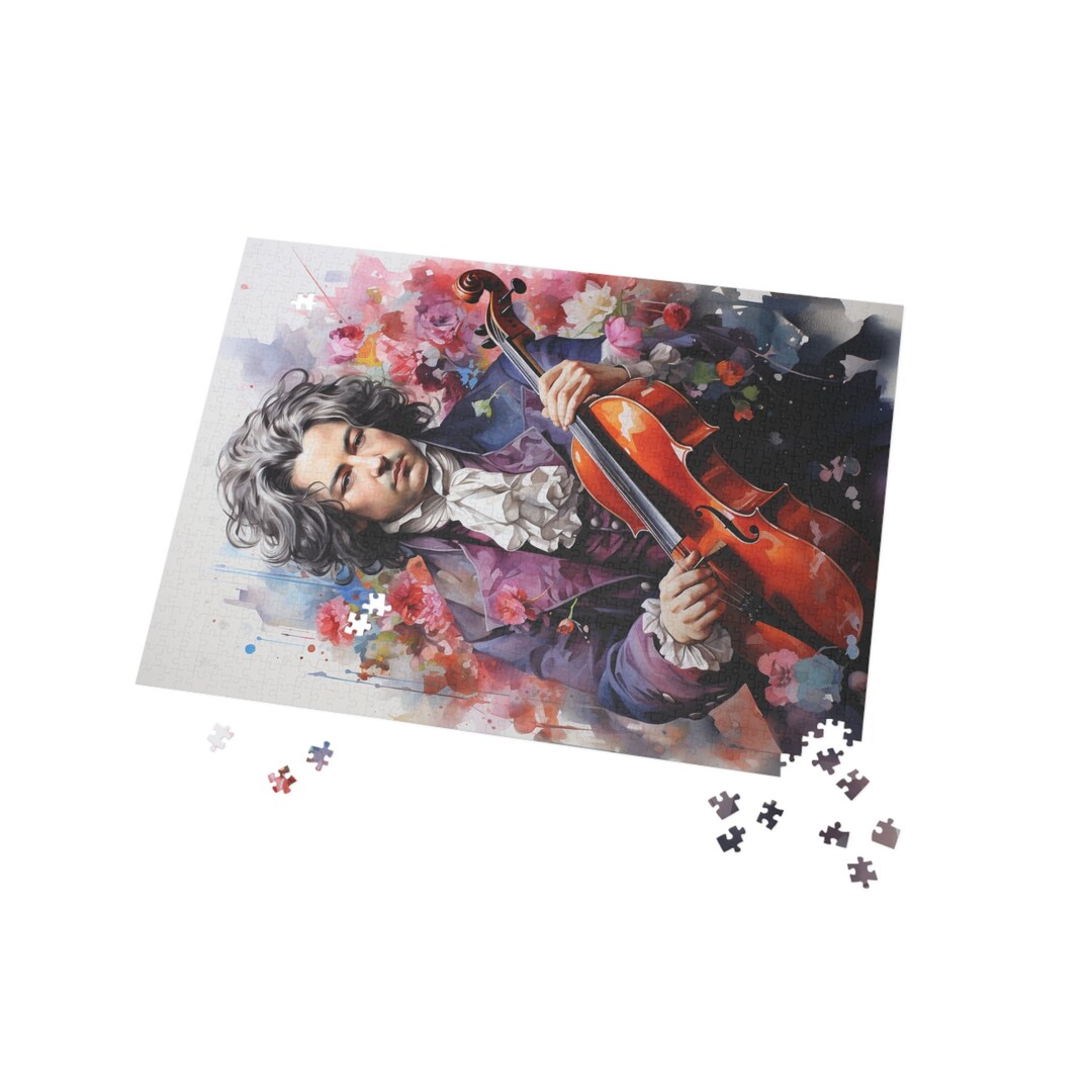 Johann Sebastian Bach Puzzle in a Vibrant Watercolor Style (1000-piece ...