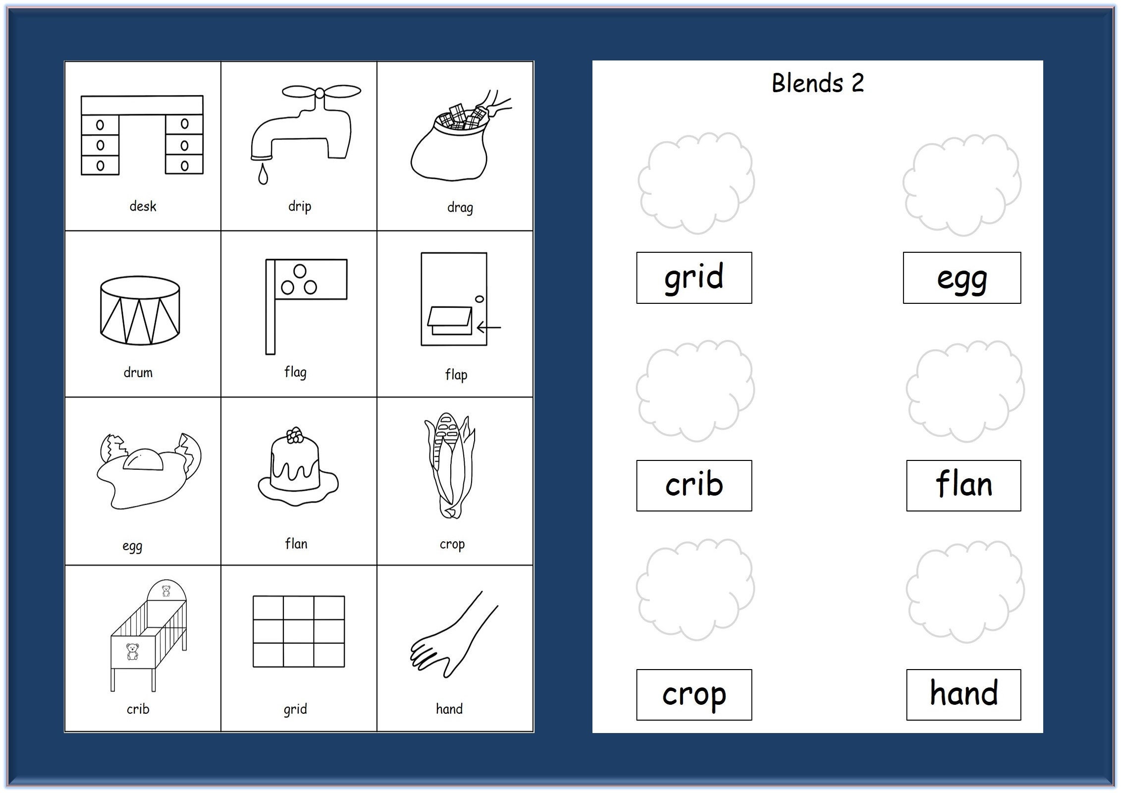 Phonics Blends Cut & Paste Activity for Ages 4 Reading - Etsy
