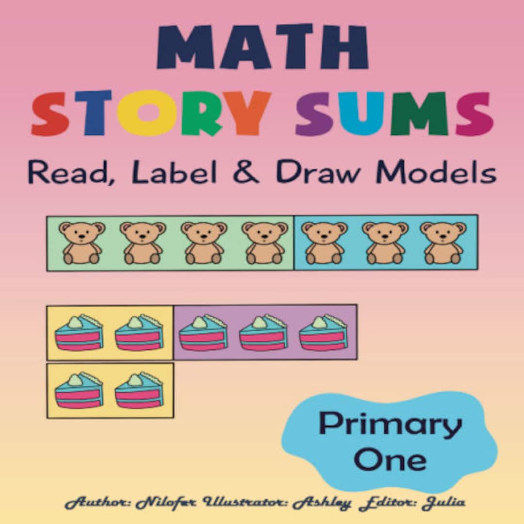 Math Story Sums Problems Sums Read Label and Draw Models - Etsy
