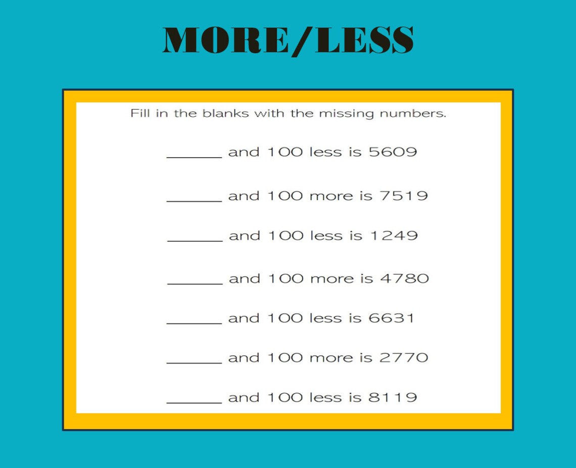 Grade 3 Math for Numbers to 9000 Using the 4 Operations in - Etsy