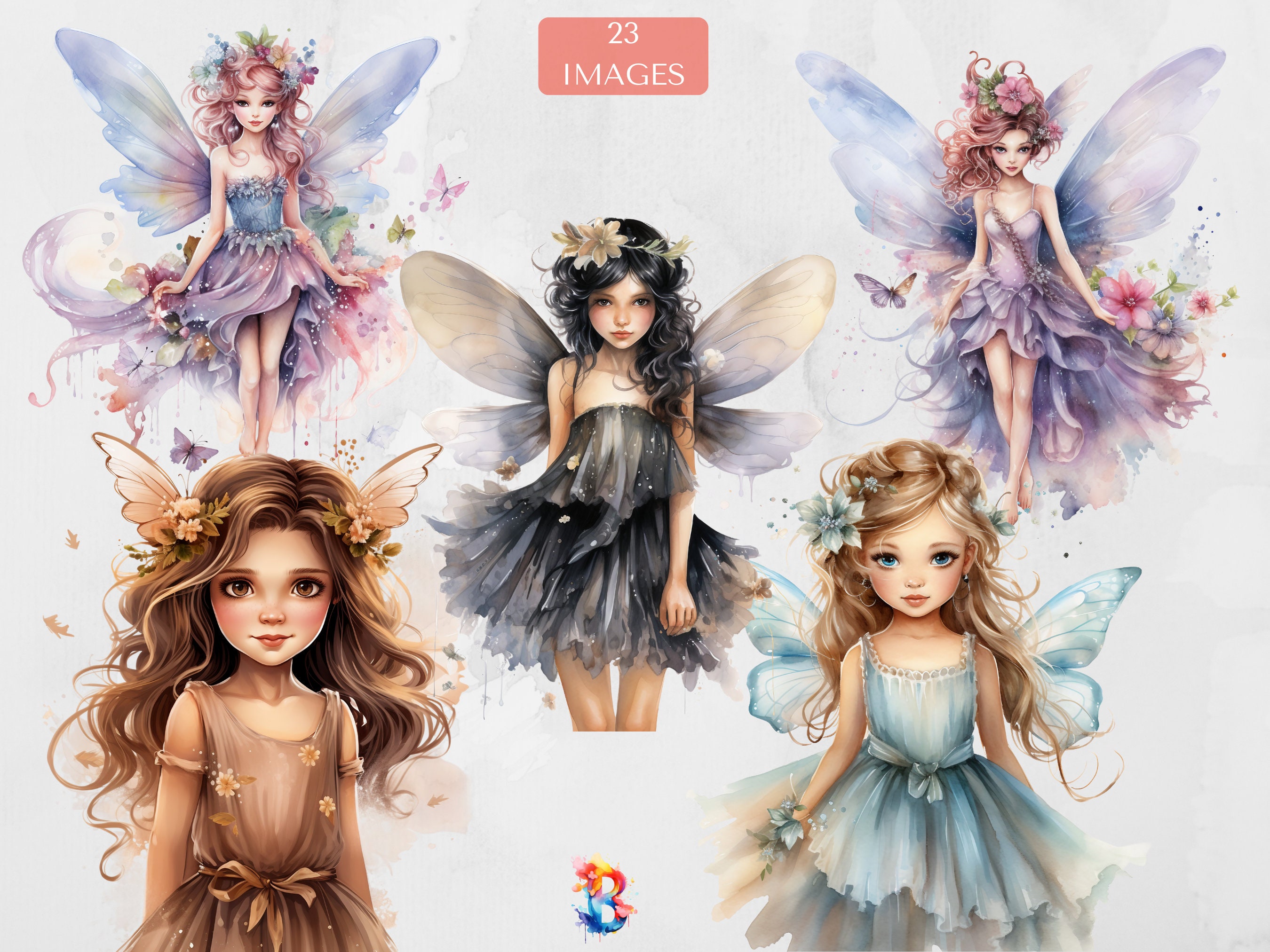 23 Watercolor Fairies Clipart Fairy Clipart Watercolor Fairies, PNG ...