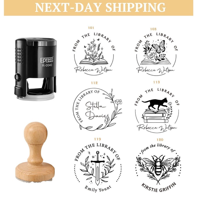 Personalized Book Stamps - Etsy