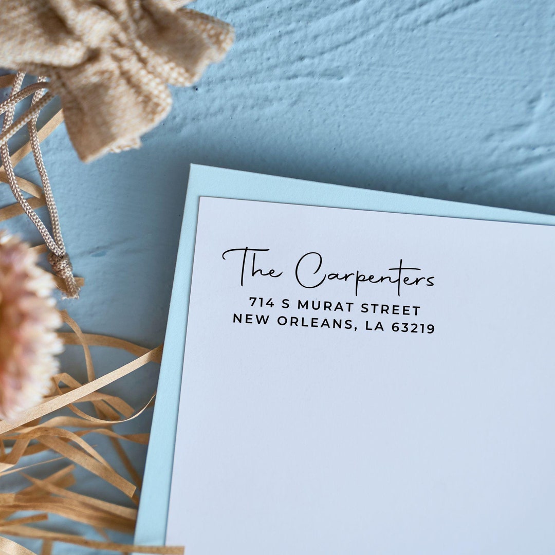 Custom Address Stamp: Self-inking Wedding Stamper - Etsy