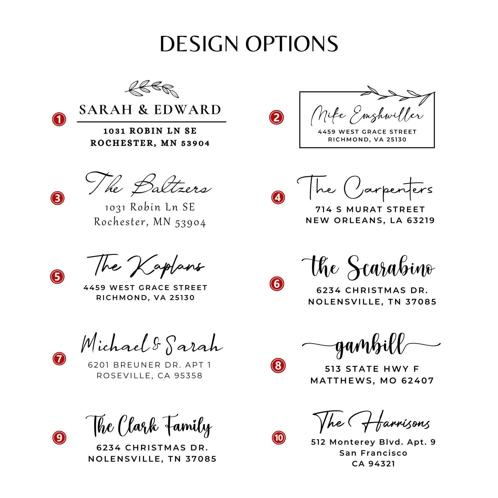 Custom Address Stamp | Wedding Stamper | Self Inking Stamp | Custom ...