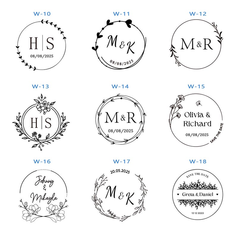 Custom Wedding Initial Stamp: Monogram Envelope Embosser - Etsy