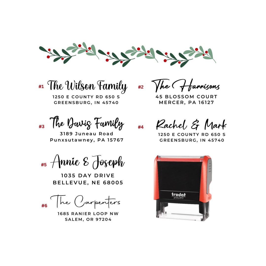 Personalized Return Address Stamp: Self-inking Custom Rubber Stamp - Etsy