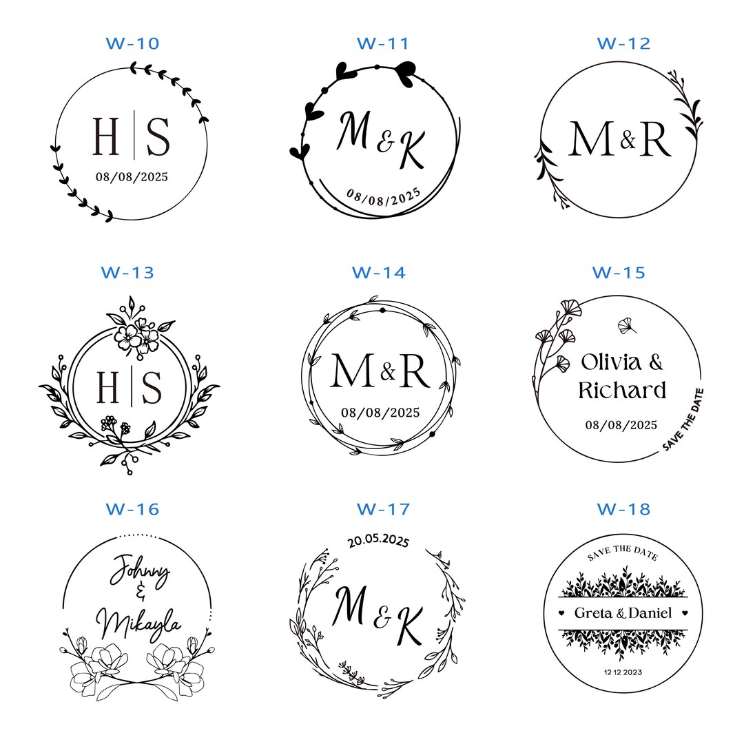 Custom Wedding Initial Embosser Stamp: Personalized Monogram - Etsy