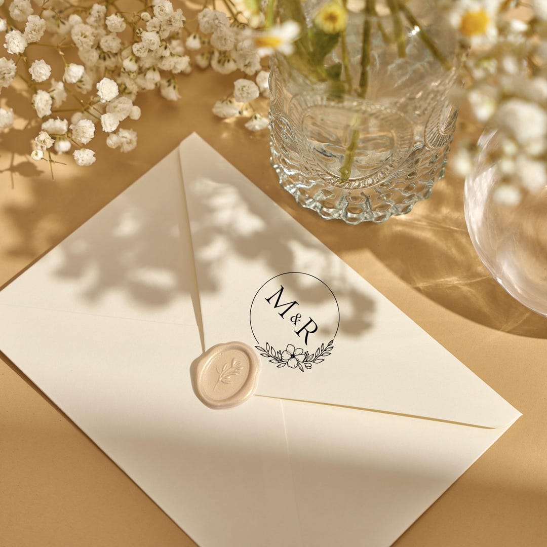 Custom Wedding Initial Stamp | Wedding Stamps | Personalized Monogram ...