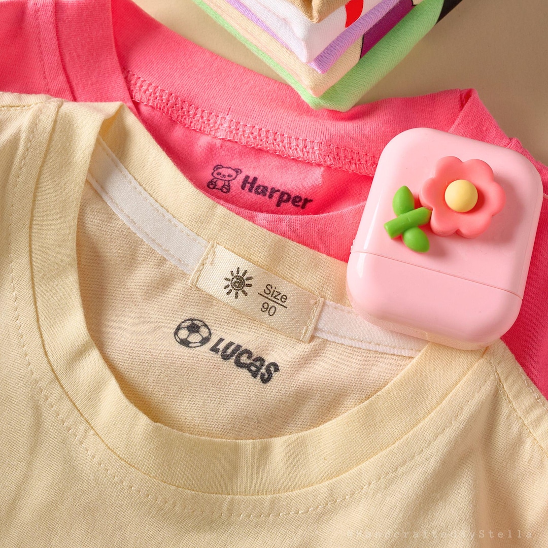 Personalized Fabric Name Stamp: Kids Clothing Label, Washable Ink - Etsy