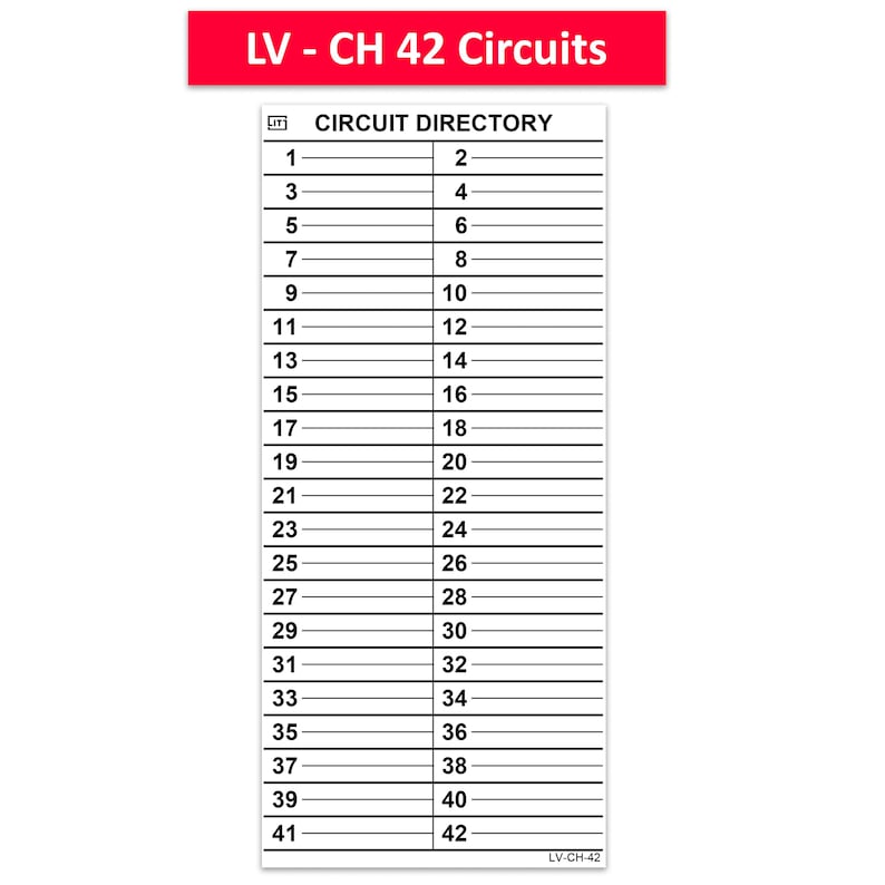 LV Replacement for Cutler Hammer Eaton Circuit Breaker Panel Directory ...