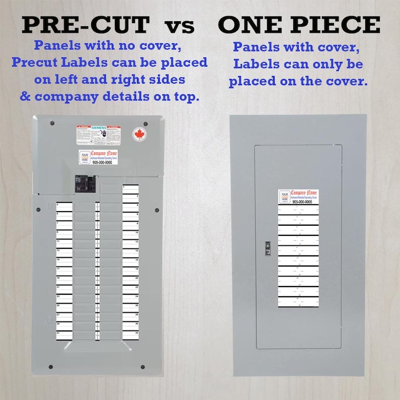 Custom Bulk (50 to 1000 Pcs) Electrical Breaker Panel Directory Labels ...