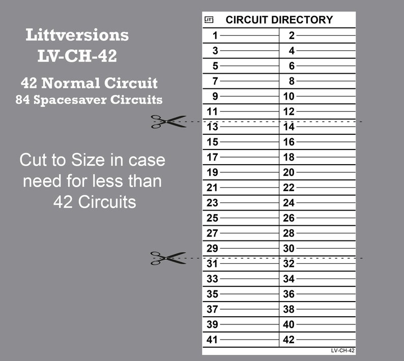 LV Replacement for Cutler Hammer Eaton Circuit Breaker Panel Directory ...