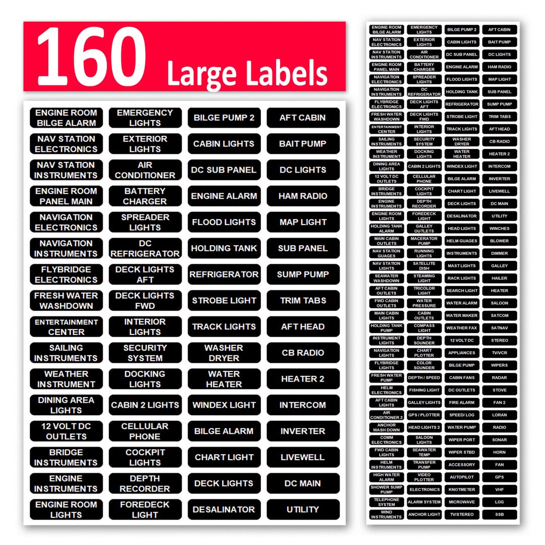160 Pcs Large Format Rep Blue Sea Marine Extended AC DC Circuit Panels ...