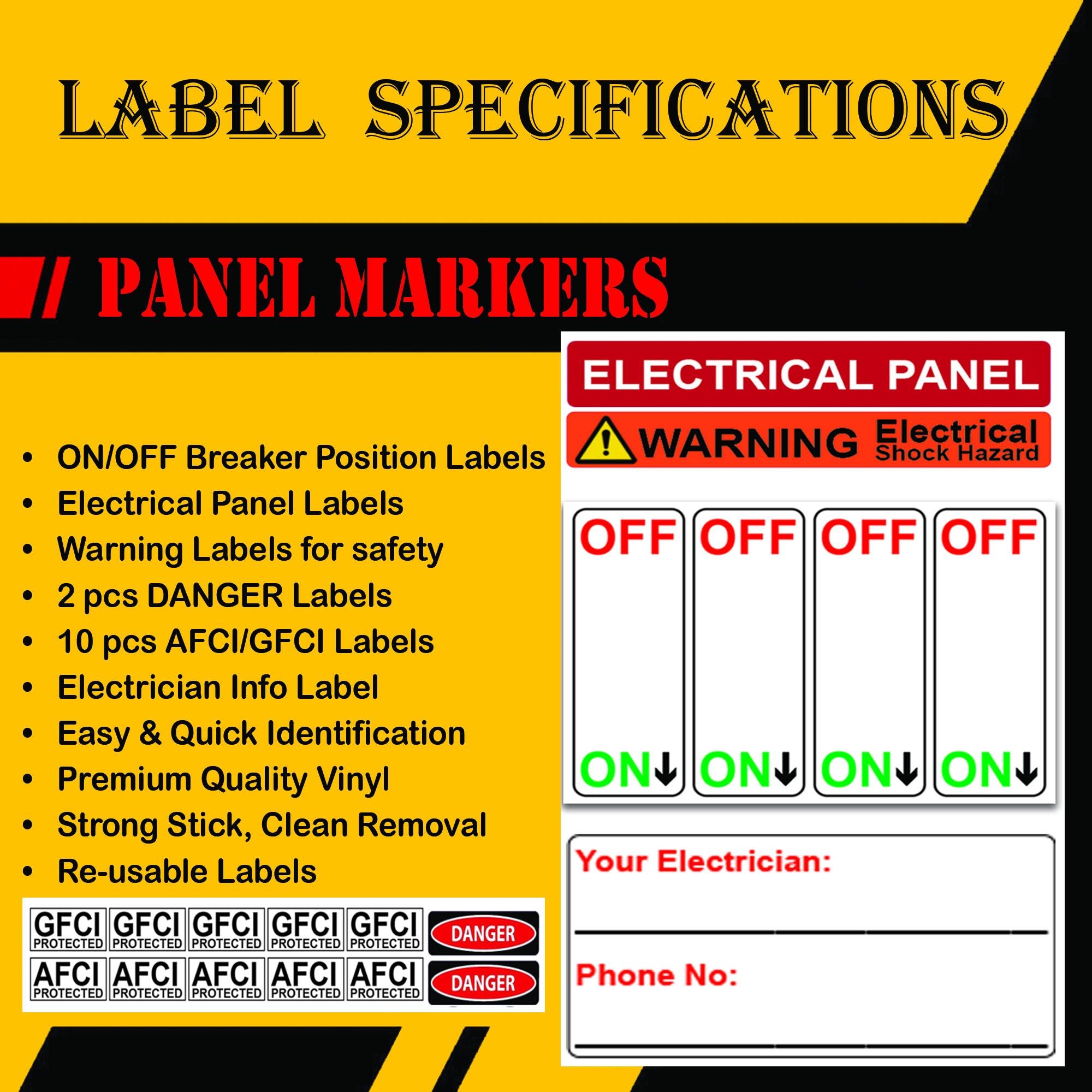 Littversions Premium 40 Circuits Bidirectional for 1" Breaker Directory ...