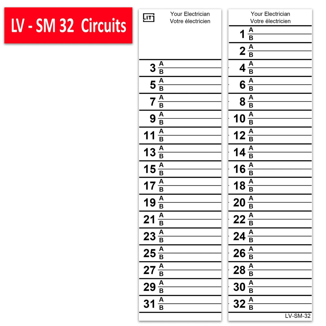 LV Replacement for Siemens Circuit Breaker Panel Directory Labels ...