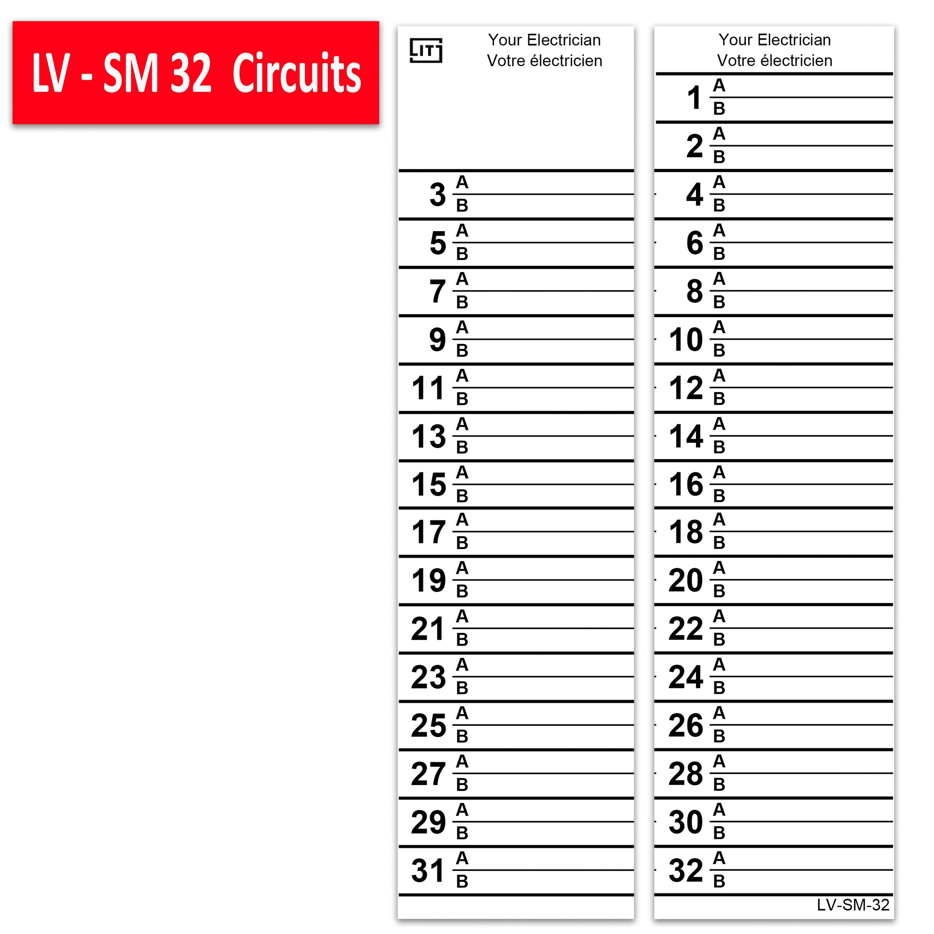 LV Replacement for Siemens Circuit Breaker Panel Directory Labels ...