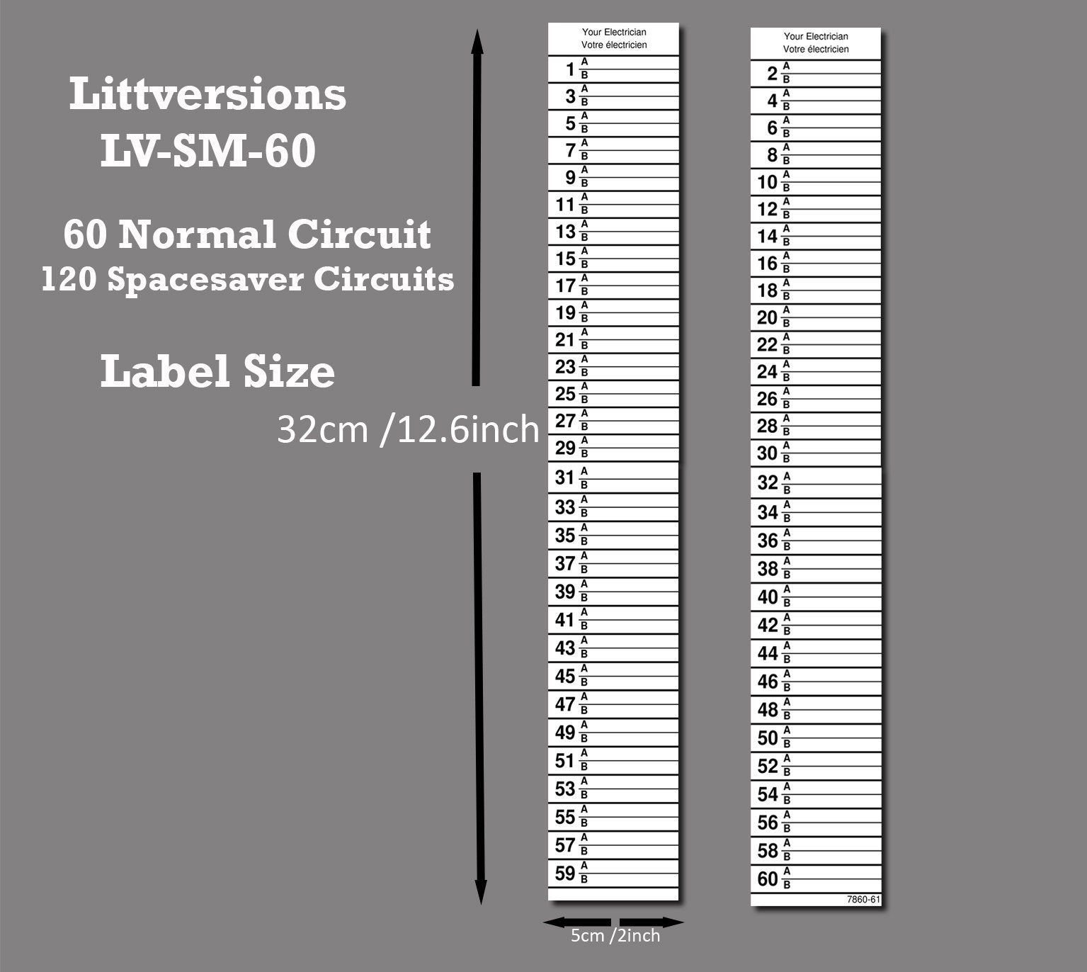 LV Replacement for Siemens Circuit Breaker Panel Directory Labels ...