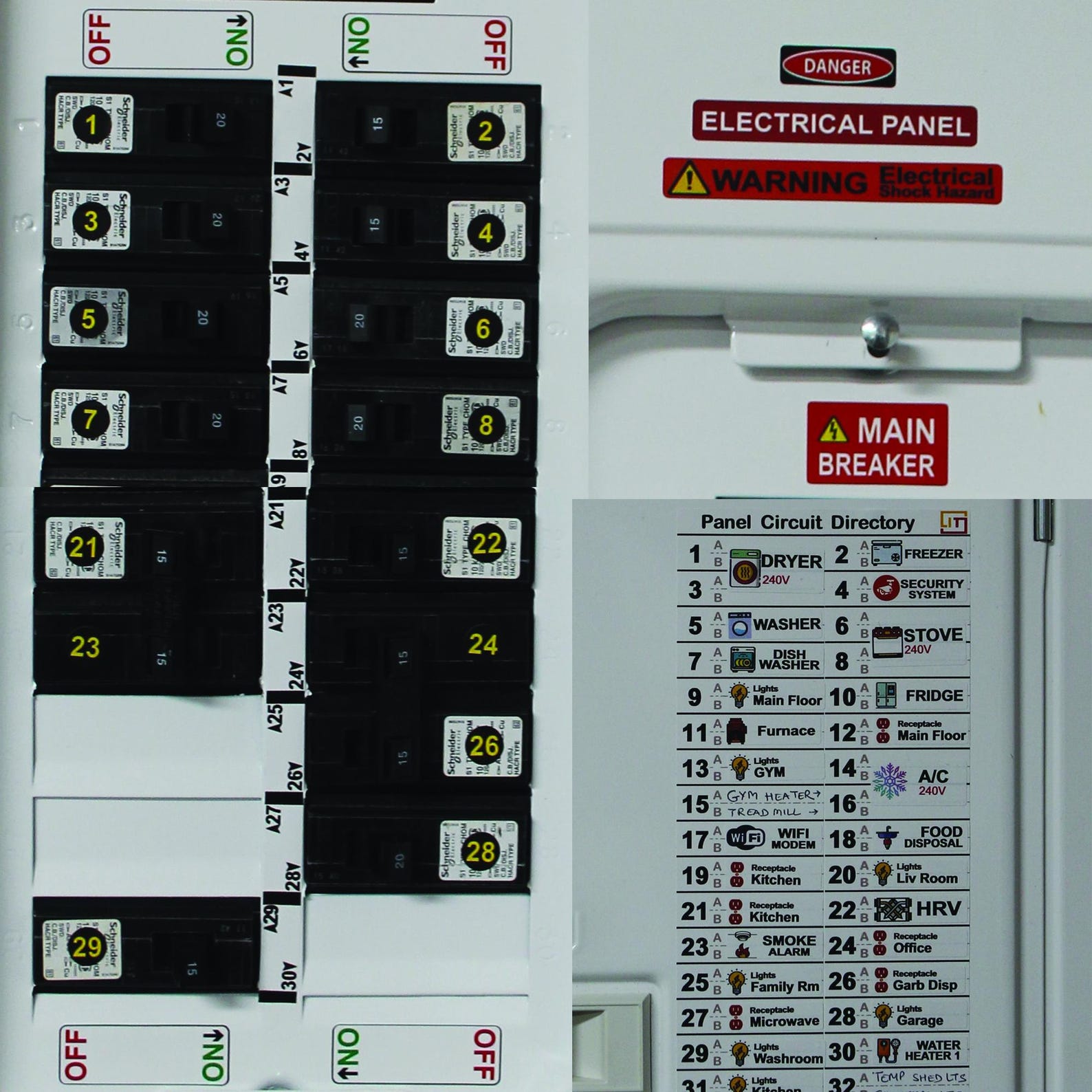 Littversions Ultimate 48 Circuits Bidirectional Breaker Directory Label ...