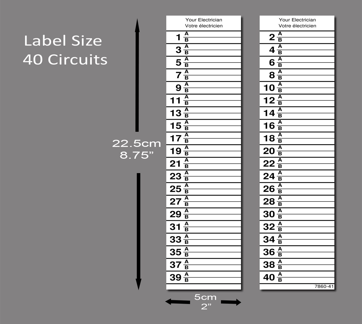 LV Replacement for Siemens Circuit Breaker Panel Directory Labels ...