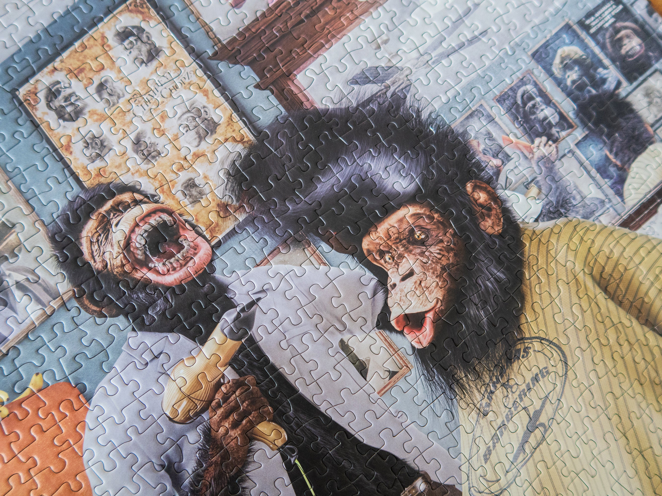 Puzzle 1000 Jigsaw Rare Barber Art Collectible Chimp Wall Unique ...