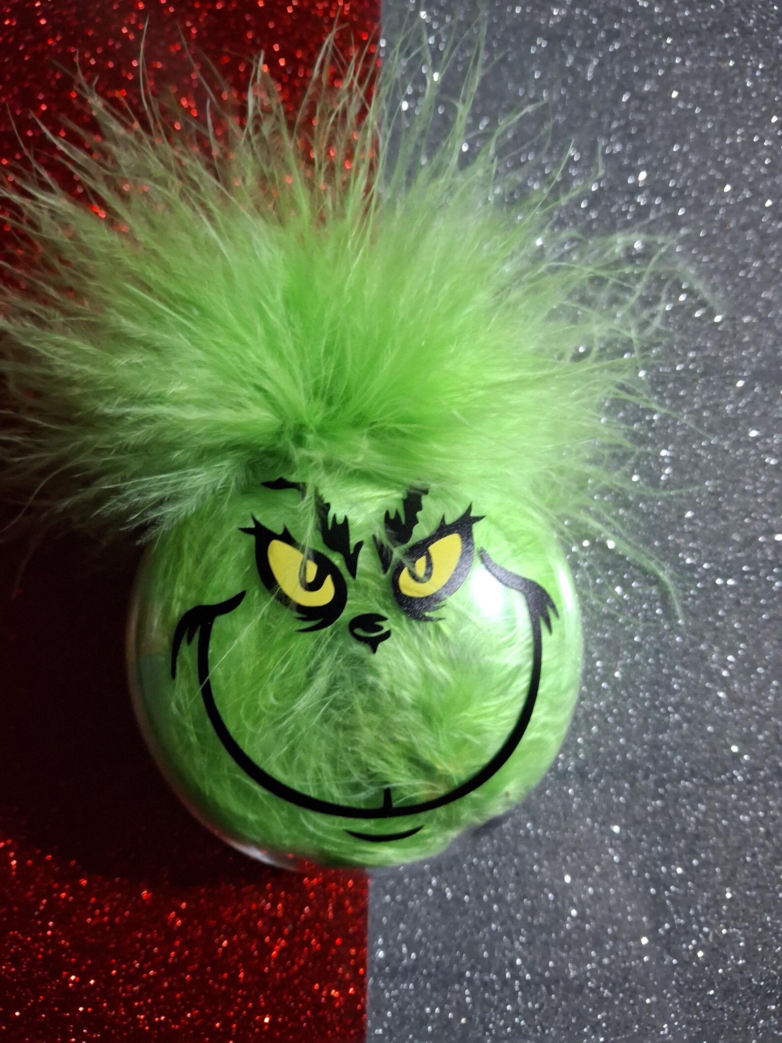 Personalized Grinch Ornament With Marabou Hair. (name and Date on the ...