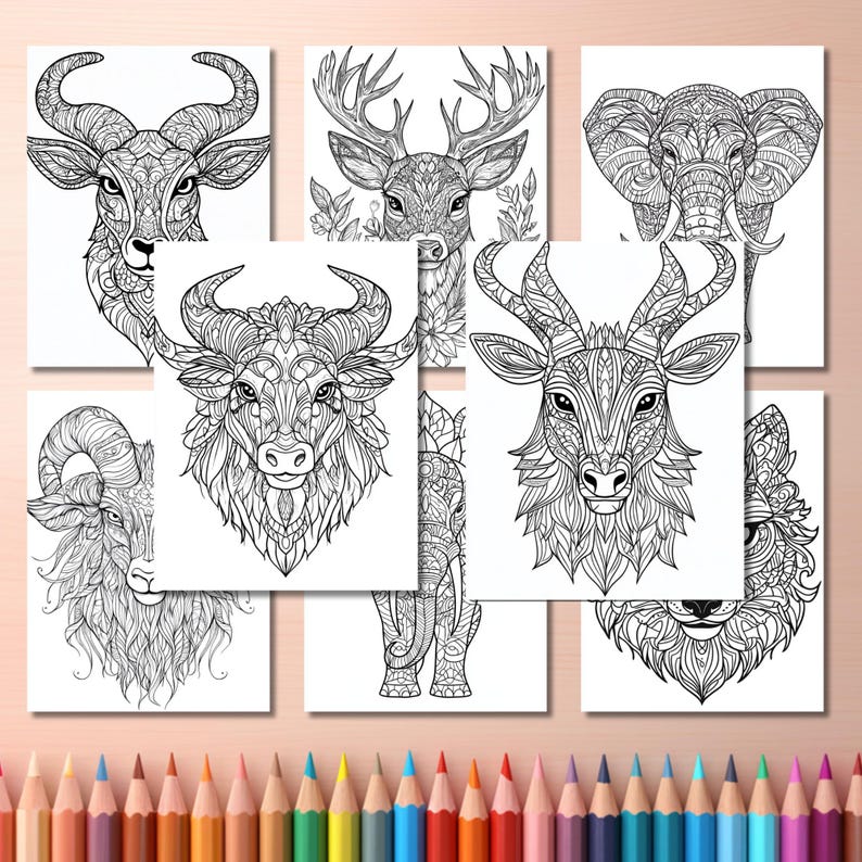 50 Mandala Animal Coloring Pages | Intricate Animal Mandalas for Adults ...