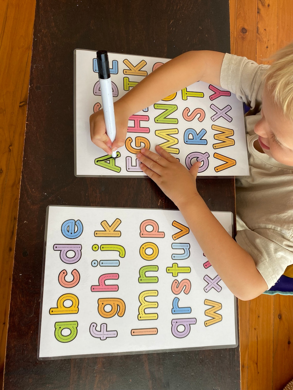 Printable Handwriting Practice Sheets - Uppercase and Lowercase Letters ...