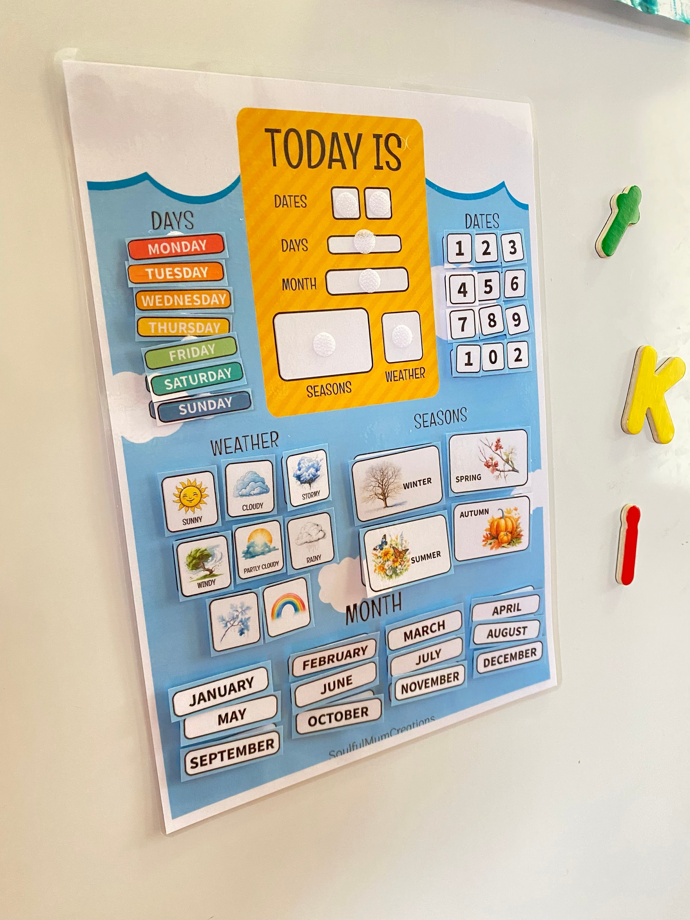 Printable Educational Learning Date & Weather Chart - Homeschooling ...