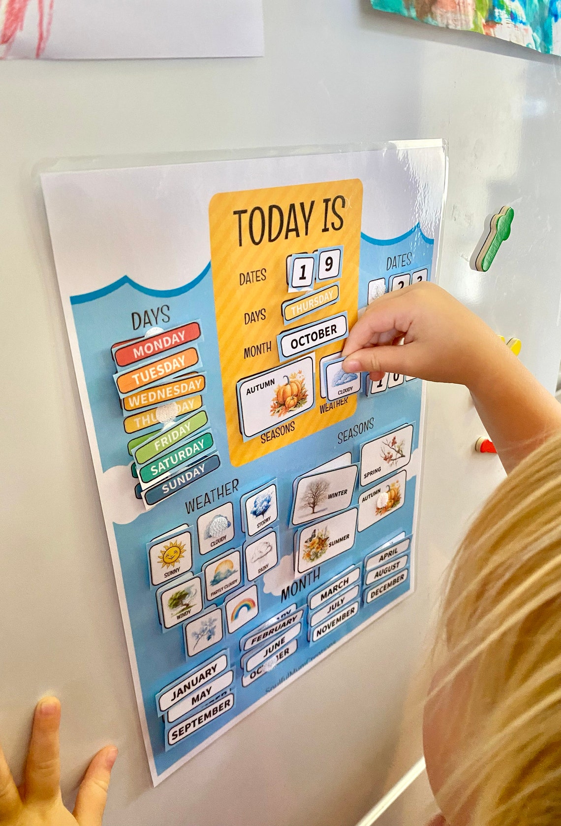 Printable Educational Learning Date & Weather Chart - Homeschooling ...