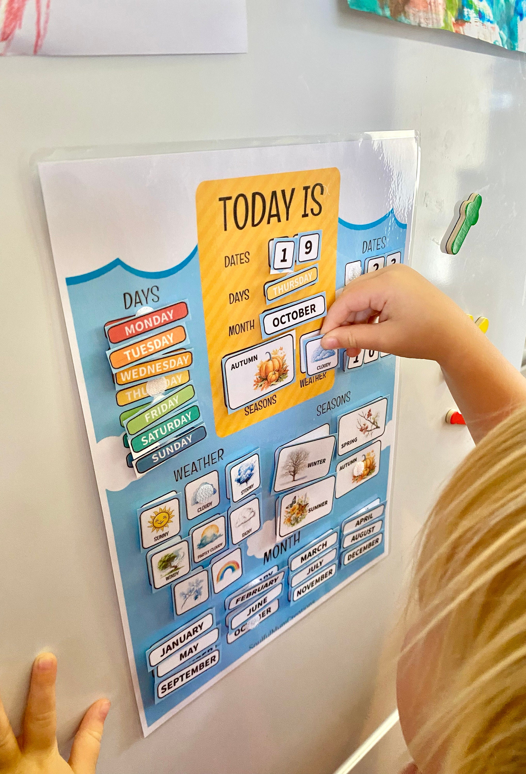 Printable Educational Learning Date & Weather Chart - Homeschooling ...