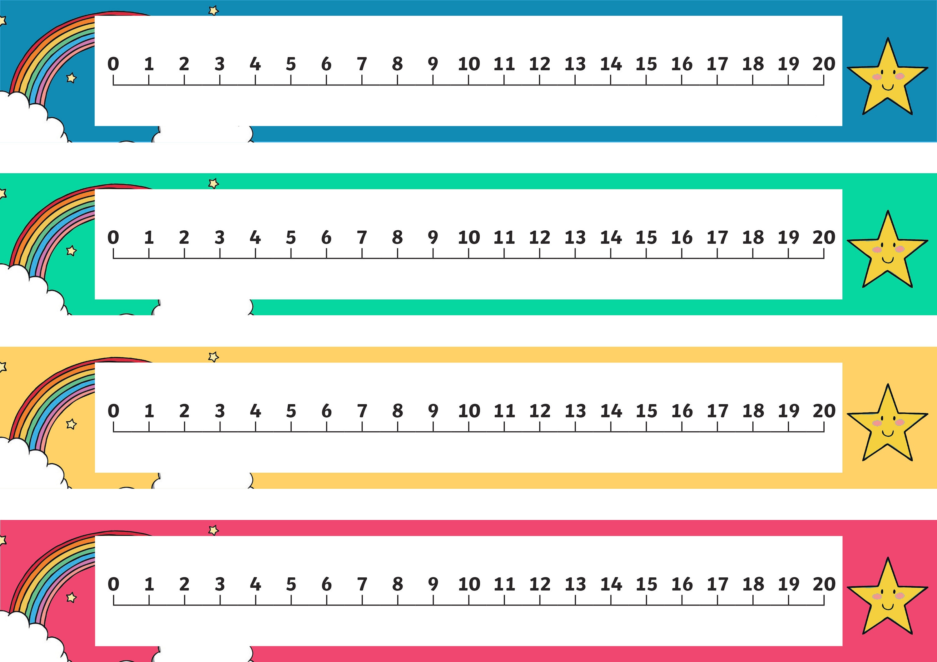 Printable Number Line 1 to 20 - Homeschool - Educational Resources ...
