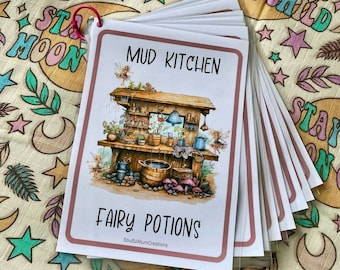 Printable Mud Kitchen Recipe Cards, Fairy Potions, Educational Learning ...