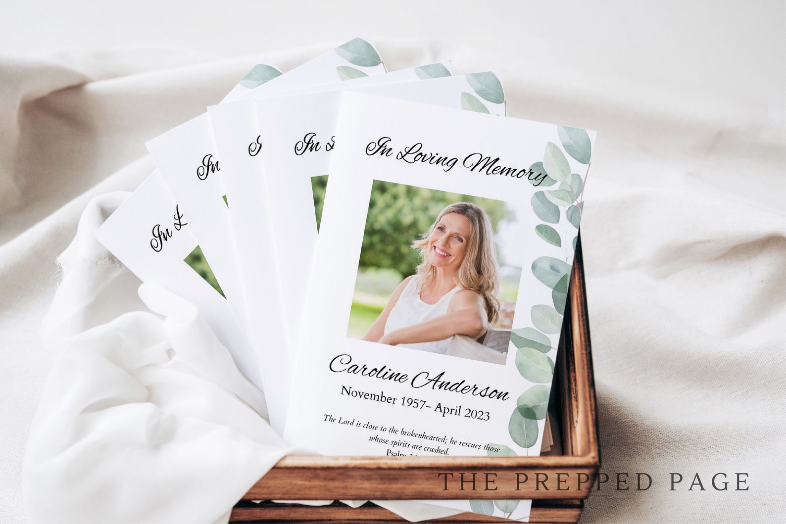 Funeral Program Template, Simple Memorial Program, Printable Funeral ...
