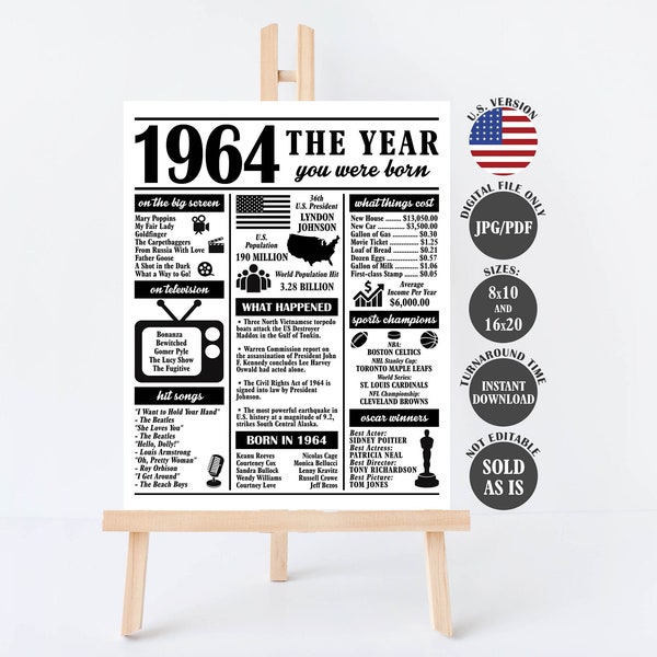 Born in 1964 Games - Etsy