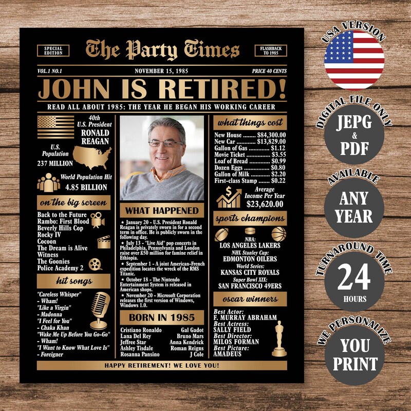 Retirement Poster - Etsy