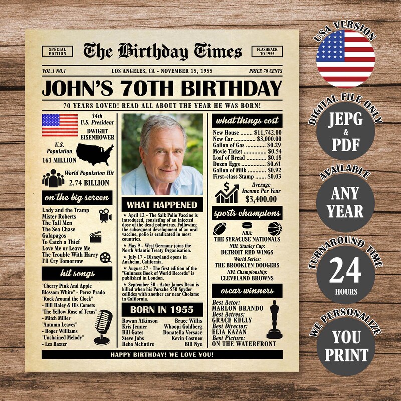 1955 Newspaper - Etsy